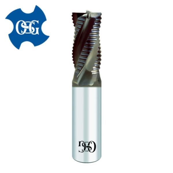 OSG ハイスラフィングエンドミル|特長:ドライもウェットも幅広く切削可能な次世代ハイスラフィングエンドミルです。