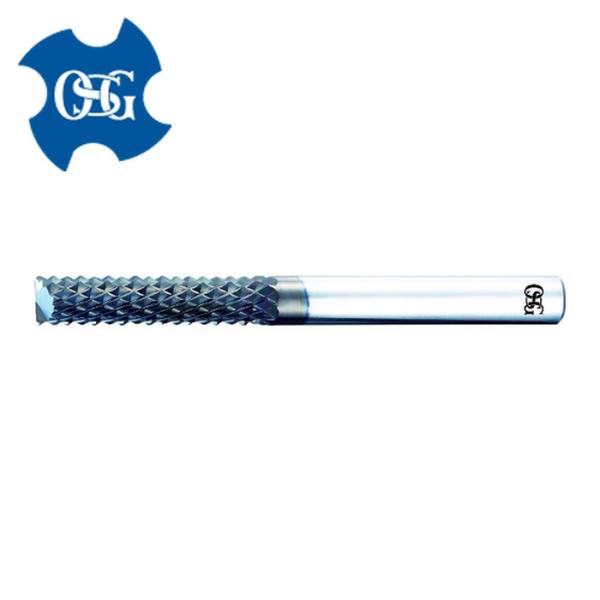 OSG 超硬スクエアエンドミル|特長:汎用綾目ルーターのインチサイズシリーズです。 底刃はエンドミル仕様となっています。