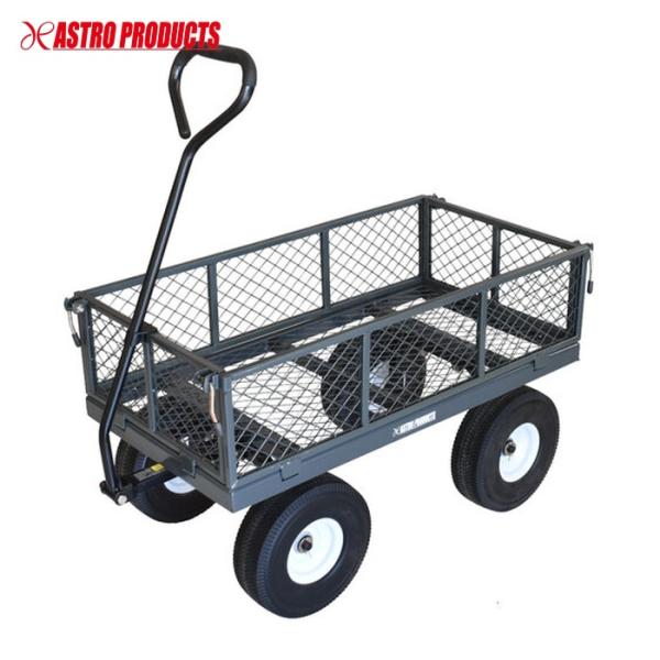 アストロプロダクツ 簡易カート|特長:大きなタイヤで芝生や砂利道などの移動がしやすく、様々なアウトドアシーンで活躍します。 ハンドルのグリップは握りやすいソフトパッド付きで、本体にハンドルを固定するクリップが付いています。