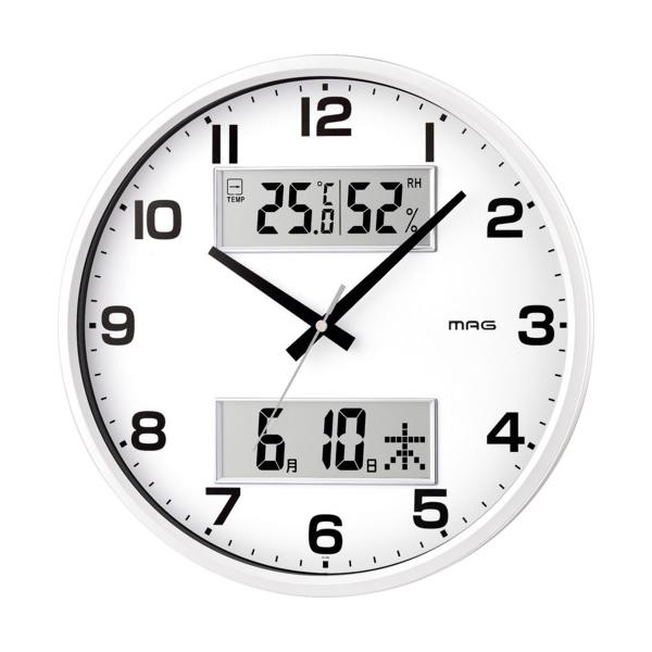 MAG 時計(アナログ表示)|特長:温度湿度カレンダー表示付き。