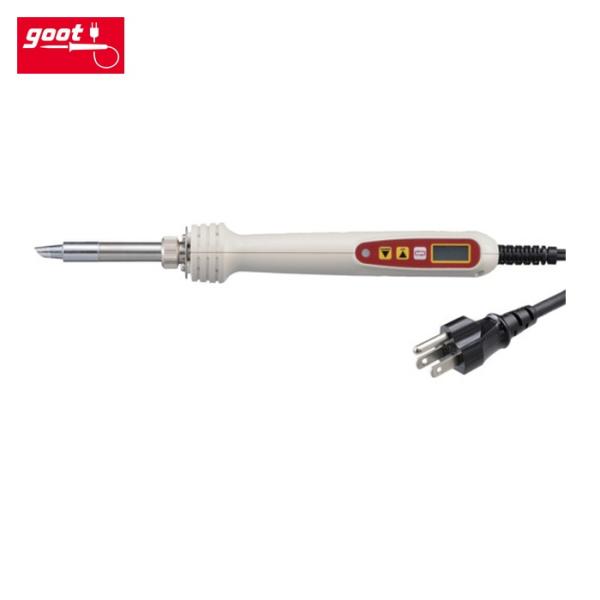 グット 電気はんだこて(セラミックヒーター)|特長:高蓄熱仕様でモーター・トランス・ハーネス加工などのはんだ付け作業に適したタイプです。 不使用時、自動的にコテ先温度を低下させるスリープ機能付です。 使用停止後、一定時間経過すると自動的に電...