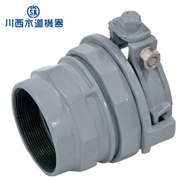 SKカワニシ 水道配管用継手|特長:分解不要、管を挿し込んで締めるだけで接続できます。