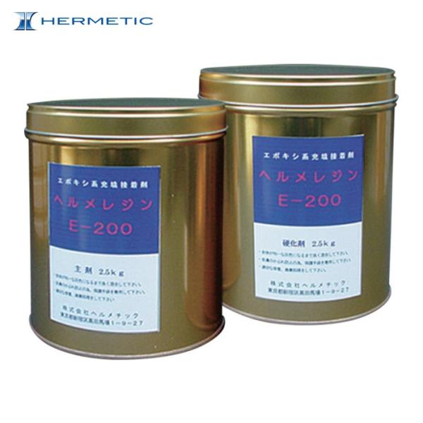 ヘルメチック エポキシ系接着剤2液タイプ|特長:配管廻りの止水・防水コーキングに最適・高い接着力と止水性・水質基準規格適合品。