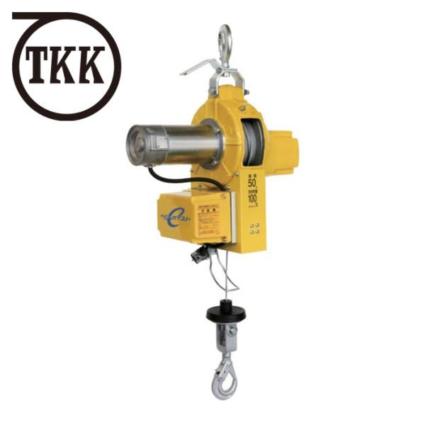 TKK 電気ホイスト|特長:ワイヤのたるみや、ぐず巻きなどの原因による逆巻きを、発生と同時に自動的に停止します。