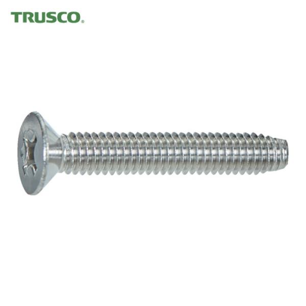 TRUSCO 皿頭タッピングねじ|特長:先端の2~2。 5山がテーパーになっており、先端を1/4カットしています。 カット部は相手材を削る刃の役割をします。