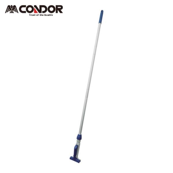 コンドル ほうき|特長:錆びない樹脂製の大型クリップでヘッドをしっかりキャッチします。