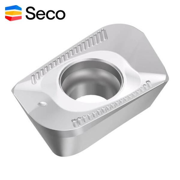 セコ フライス工具用チップ|特長:2コーナー仕様のショルダカッタ用チップで3次元加工にもご使用できます。 ノーズR設定、刃先処理、材種の組合せが非常に豊富です。