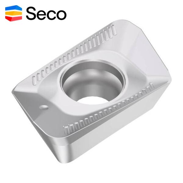 セコ フライス工具用チップ|特長:2コーナー仕様のショルダカッタ用チップで3次元加工にもご使用できます。 ノーズR設定、刃先処理、材種の組合せが非常に豊富です。