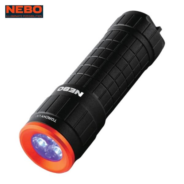 NEBO ブラックライト|特長:デュアルバンドUV・Aテクノロジーを搭載した、検査や認証用途に適した特殊なUVライトです。 2種類(365nm、395nm)のUV・A波長を組み合わせることで、広範囲のUV照射が可能に。 2つのモード(高、低...