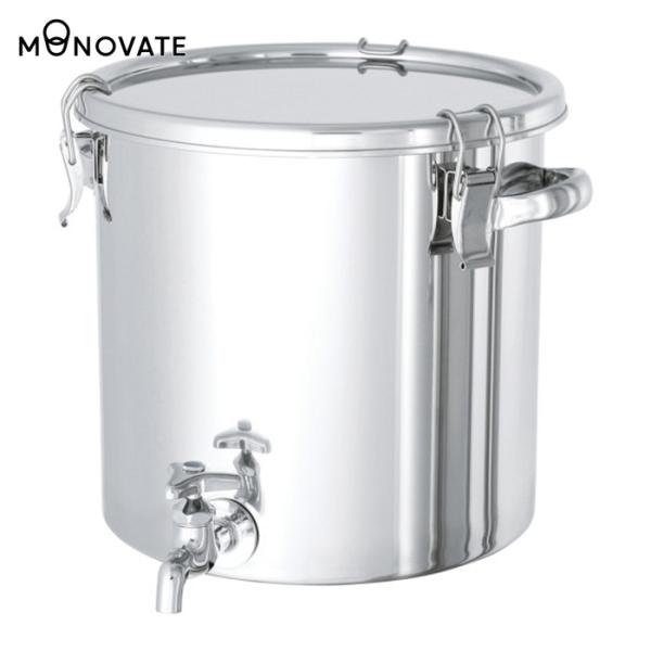 MONOVATE ステンレスタンク|特長:内容物を排出できるように蛇口を取り付けています。