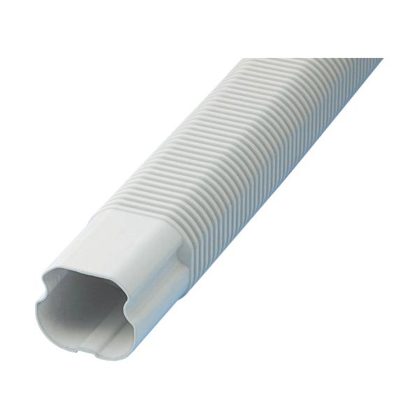 因幡電工 エアコン用配管化粧カバー|特長:家庭用エアコンに多いエアコン配管サイズに限定したラインナップでコストパフォーマンスに優れた配管化粧カバーです。