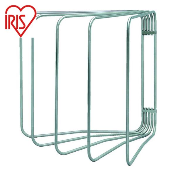 IRIS 物干し|特長:軽くてサビ・キズに強いオールステンレス製の布団干しです。 広げて干せる、掛けやすい扇型タイプです。 使用しない時はコンパクトに折りたたんで収納できます。