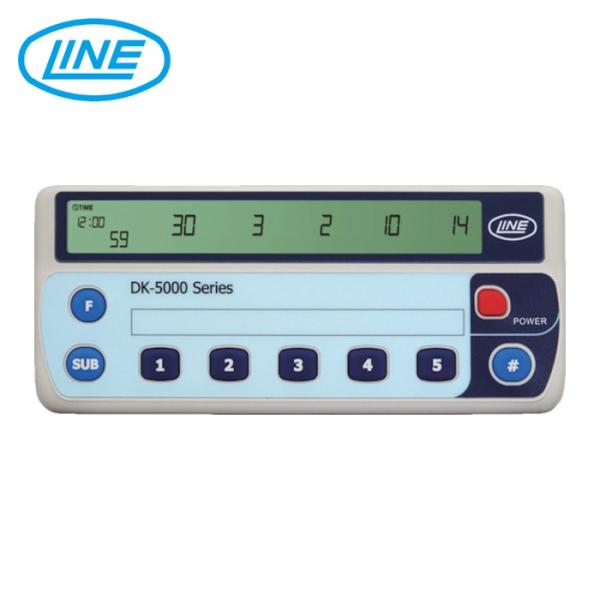 LINE 電子数取器|特長:キーごとの入力日時が全て記録され入力時刻や分布などが一目でわかります。 製品などの完成時間・数量や不具合品の発生情報を日報として利用できます。 ソフトウェア上で出力したデータをトレサビリティとして利用できます。