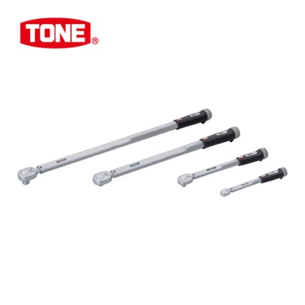 TONE トルクレンチ(プレセット形)|特長:メカニカル機構のデジタル表示値により、直接数値を読み取ってトルク設定を行うため、設定ミスの防止や締付トルクの管理に便利です。 あらかじめ設定したトルク値に達すると「カチッ」という音と手に軽い「シ...