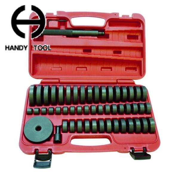 日平 ベアリングプーラー|特長:油圧プレスの併用又は手動でのハンマリングよる打込み作業ができ、グリップ先端にショック吸収アダプターを取り付け安定した作業もできます。 ベアリングやオイルシールなどさまざまな部品の圧入作業での打ち込みツール(治...