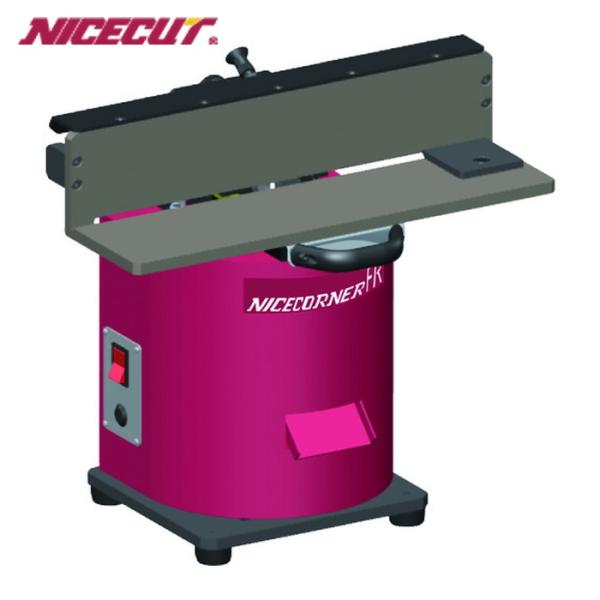 富士元 面取り機|特長:8000回転による高速切削を実現しました。 一目でわかる面取り量表記により、面取り量の調節も簡単です。 リニアガイド使用の「スライドガイド板」を使用すれば、ワーク材に傷をつけることなく面取り加工することができます。