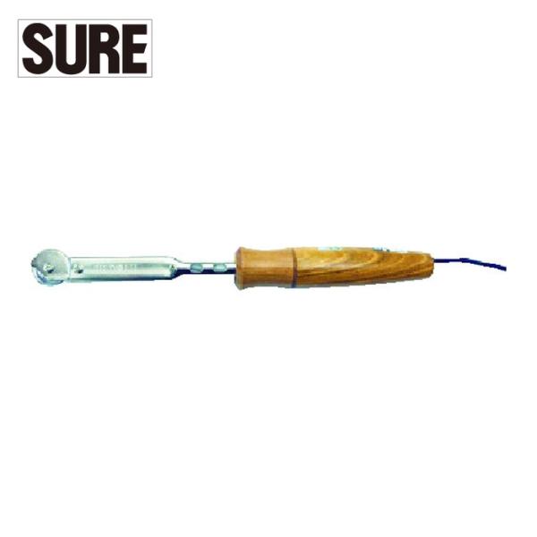 SURE 卓上シーラー|特長:こてタイプの手作業用シーラーです。 持ち運びしやすく、立体物や不定形物の溶着に便利です。 ビニール接着に最適なローラー形状です。