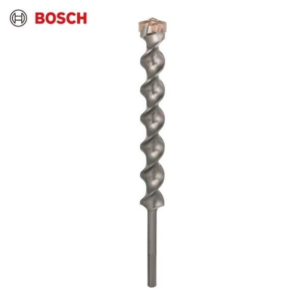 ボッシュ コンクリートドリル(SDSmaxシャンク)|特長:短いヘッド構造と先端から始まる大きな排出溝によって長寿命を実現しました。 大量の大きな切り粉の排出に優れた2本フルートにより最速の穴あけスピードと手に伝わる振動の低減を実現しました...