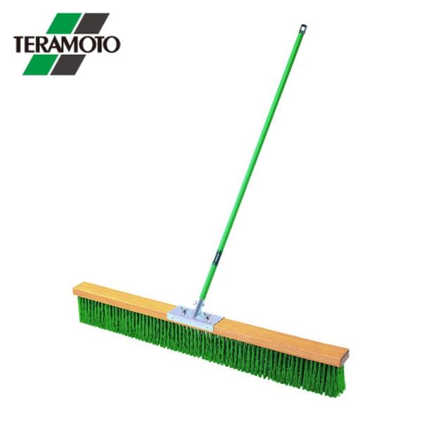 テラモト デッキブラシ|特長:柄の先端が回転キャップ式です。