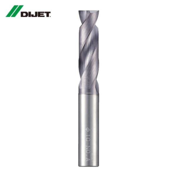 ダイジェット 超硬コーティングドリル|特長:正面が”平ら”な座ぐり加工用ドリルです。 傾斜面や交差穴加工でも下穴なしで安定加工が可能です。 広い溝形状で切り粉処理性に優れています。