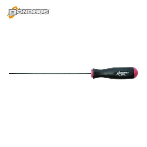 BONDHUS 六角棒ドライバー|特長:グリップはトルク伝達がよく、滑りを防止したデザインとなっています。 ブレードはボンダス特殊鋼材のプロテニアム[[R上]]合金鋼を採用していますので、工具の摩耗に強く長持ちします。 ブレード部の硬度はH...