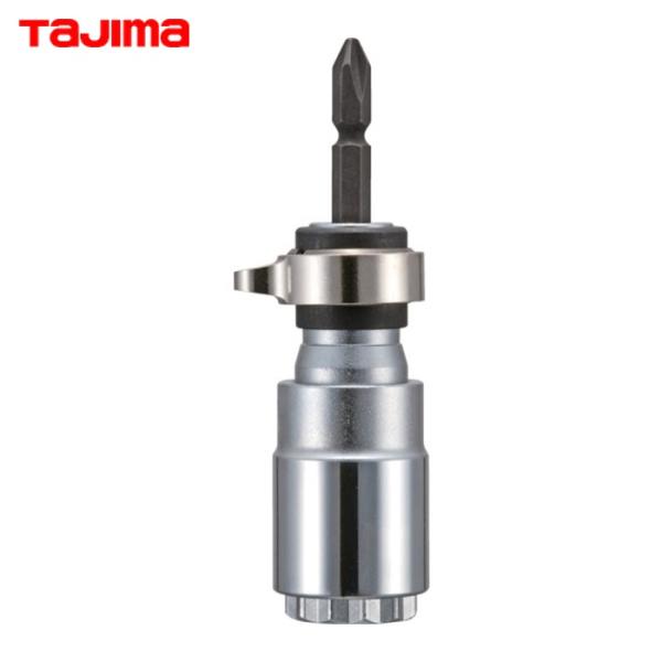 タジマ ソケットビット(電動工具用)|特長:ソケットを寿命まで使えるビット交換式です。 18Vインパクトドライバー対応可能です。 よく使う2つのソケットを内蔵しています。