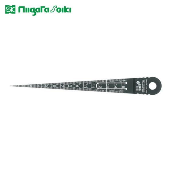 SK テーパーゲージ|特長:測定物にキズを付けないポリカーボネート製です。 クリップ形状のスリット付です。