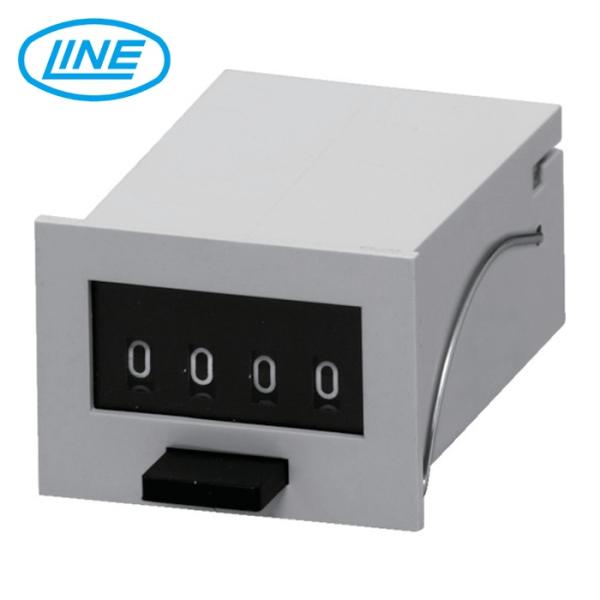 LINE カウンタ|特長:加算型トータルカウンタです。 リセット付です。 パネル取り付けクリップばね仕様です。
