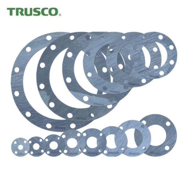 TRUSCO ガスケット|特長:日本製ノンアスベストジョイントシート(アスクテクニカ製No。 4612)を使用した純国産品で、最も汎用性が高いタイプです。 柔軟性があり、フランジ面へのなじみが良く、良好なシール効果を発揮します。