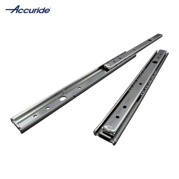 アキュライド スライドレール|特長:ドロワーメンバーを3/4引き出せるスライドレールです。 全長が最短の200mmから最長の550mmまであります。 ボールベアリングを採用した精密スライドレールです。