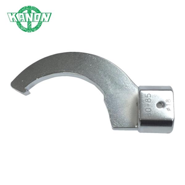 カノン トルクレンチ用交換ヘッド|特長:へッド交換式トルクレンチ用引掛けスパナです。