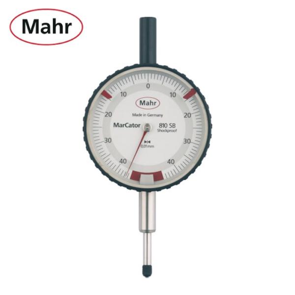 マール ダイヤルゲージ|特長:ハイコントラストの文字盤です。 クロムメッキ仕上げのハウジングです。 耐衝撃タイプは衝撃を逃がす構造になっています。