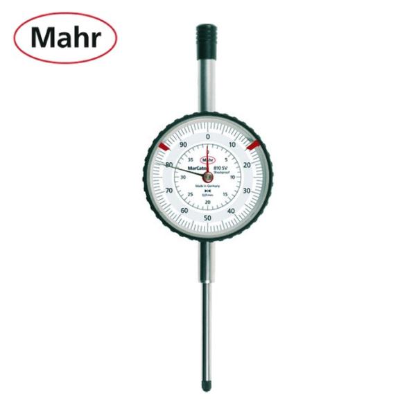 マール ダイヤルゲージ|特長:ハイコントラストの文字盤です。 クロムメッキ仕上げのハウジングです。