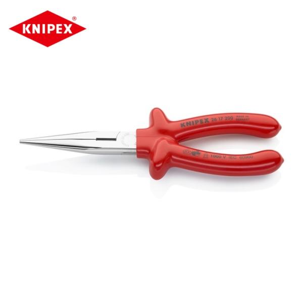 KNIPEX 絶縁ラジオペンチ|特長:入念な焼入れ処理が施されたカッター部の硬度は約HRC61です。 つかみ面には滑り止めの横スジが入っています。 入念な焼入れ処理が施されたカッター部の硬度は約HRC61です。