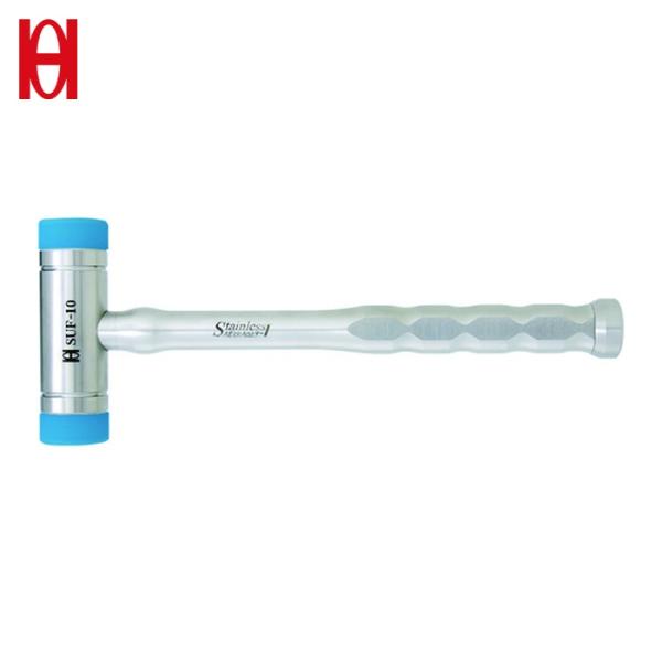 OH ステンレスハンマー|特長:混入時に見つけやすい青色ヘッドです。 自然色にはない青色です。 安全で清潔な抗菌・防カビ機能付です。