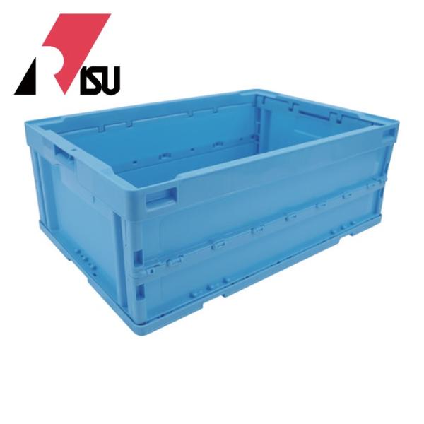 RISU 折りたたみコンテナ|特長:折りたたみ時も積み重ねが可能です。 空箱時折りたたむことで保管・収納スペースの有効活用ができます。 (約1/3~1/4)。