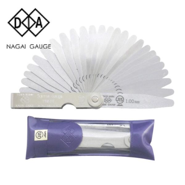 DIA スキマゲージ|特長:他の測定器では測り得ない微細な二平面の間隔を簡単にかつ正確に検査することができます。 JISマーク表示認証品です。 自動車や、電動機、発動機関のピストンやシリンダ部の間隔測定には欠くことのできない測定具です。