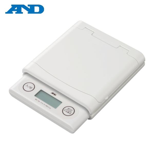A&amp;D デジタルはかり|特長:家庭用レタースケール・1台で2台分はたらく便利なレタースケールです。 封筒を立ててはかれ、表示が隠れず便利です。 郵便料金表付き・。