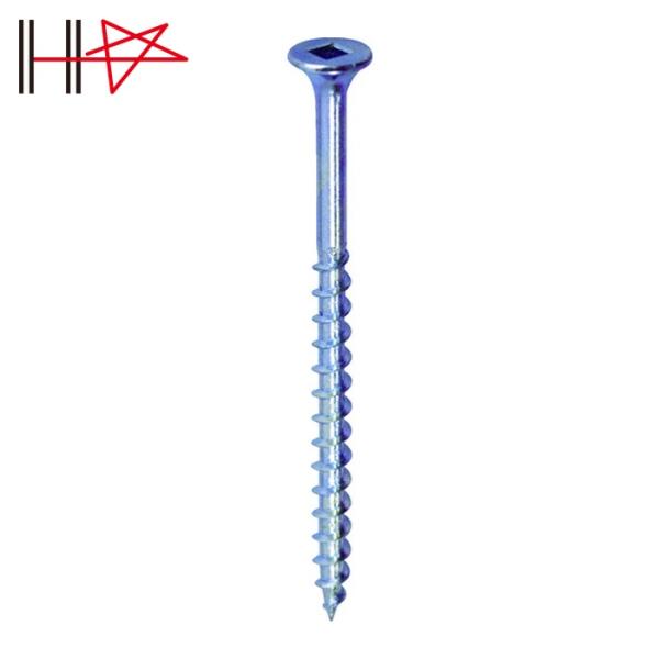 DAIDOHANT 木工用造作ビス|特長:首下・胴部の補強改善により破損率の低下・トルク伝達能力がアップしました。 ビットが抜けにくく、ネジ頭が潰れにくいです。