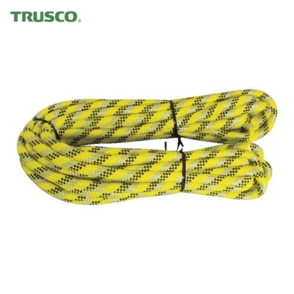 TRUSCO 標識ロープ|特長:JPマーク認定品です。 反射材面積を広く円筒形に使用しているので、どの方向からの光にも反射して光って見えます。 57m先からライトを当てても光り続け視認性の高い商品です。