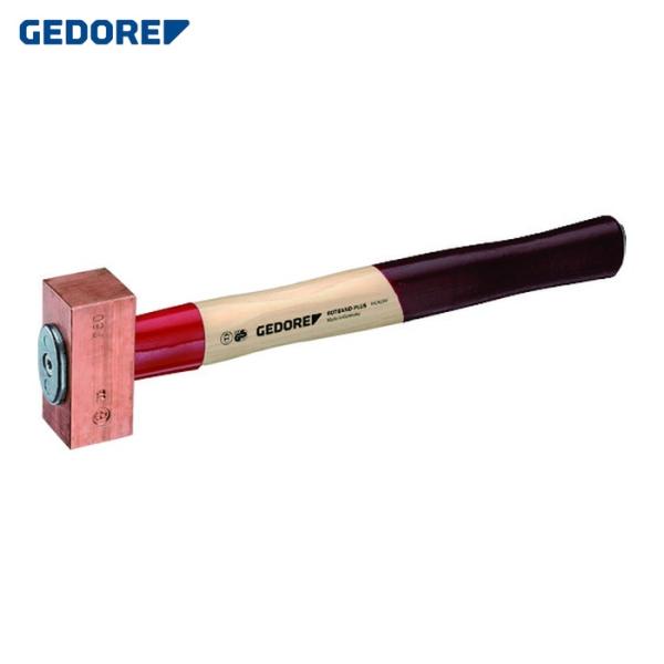 GEDORE 銅ハンマー|特長:柄の根元にある鉄スリーブによって強度をアップし、柄へのダメージも軽減出来ます。 鋳造ハンマーより軽く、頑丈で、柄はヒッコリーを使用しているので非常に耐久性に優れています。