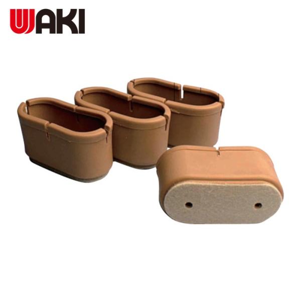 WAKI イス用キャップ|特長:フローリングの傷を防ぎ、音も静かになる椅子脚キャップです。 切り込みをいれることにより、キャップを広げやすく簡単に装着させる事が出来ます。 接着剤を使わずフェルトを熱で接着していますので粘着剤が床について汚れ...
