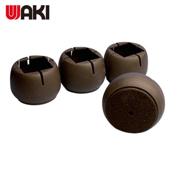 WAKI 家具用キャップ|特長:フローリングの傷を防ぎ、音も静かになる椅子脚キャップです。 切り込みをいれることにより、キャップを広げやすく簡単に装着させる事ができます。 接着剤を使わずフェルトを熱で接着していますので粘着剤が床について汚れ...