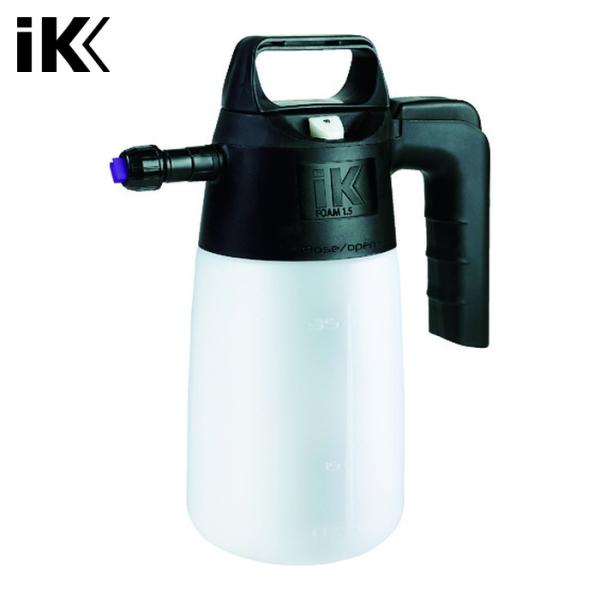 iK 蓄圧式スプレー容器|特長:耐酸性に優れており、溶剤にも使用できるプロ向けのフォーム状スプレーです。 均一にキメ細かいフォームを噴射します。 人間工学に基づいたデザインで扱い易く、屈強なタンクを備えハードな使用に対応します。