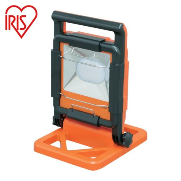 IRIS LED投光器|特長:下側から空間全体を広く明るく照らすLEDベースライトです。 安心の防水・防塵設計です。 取っ手がついていて、持ち運びに便利です。