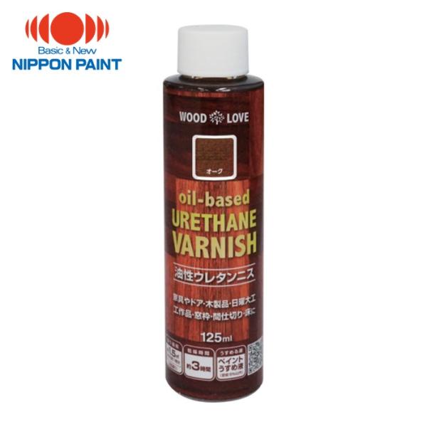 ニッぺ 木部用塗料|特長:耐候性がよく、変色が少ないニスです。 着色とニス塗りが同時にでき、木目を生かした美しいつやに仕上がります。 摩耗や衝撃に強く、耐久性に優れた高性能ウレタン樹脂塗料です。