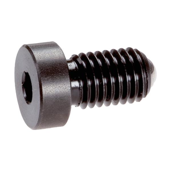 【仕様】●ねじ寸法：M8●ストローク(mm)：1.5●ボール径(mm)：4.5●ピン径：M8●ヘッド径(mm)：13●ピン長(mm)：12.5●バネ力(N)：約18〜約31●本体長(mm)：18●二面幅(mm)：4●最高使用温度.(℃)：2...