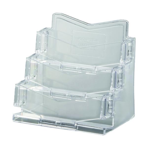 【仕様】●間口(mm)：108●奥行(mm)：77●高さ(mm)：98●色：透明●適合紙サイズ：W91×H55●段数(段)：3●収納サイズ：約W91×H55×D15　名刺サイズ【型番】CSM3-1　/　CSM31【商品コード】1129585...