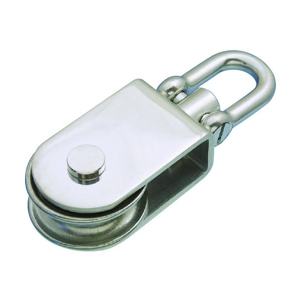 【仕様】●基本使用荷重(t)：0.5●最大使用ロープ径(mm)：14●車数：1●車径(mm)：75●車溝幅(mm)：15●寸法(mm)A：196●寸法(mm)B：65●寸法(mm)C：33.5●頭部形状：シャックル型●寸法A(mm)：196...