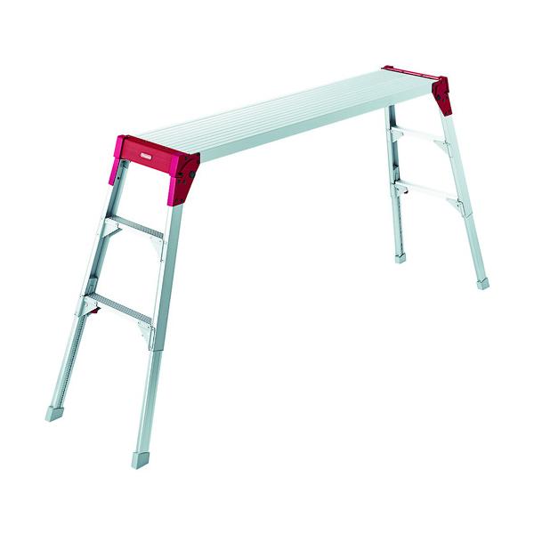 【仕様】●最大使用質量(kg)：120●天板高さ(m)：0.65〜0.96●天板寸法(mm)：1500×300●脚部伸縮ピッチ(mm)：6●踏ざん間隔(mm)：264●脚部伸縮ピッチ：6mm●折りたたみ式●天板寸法(cm)：100×30×4...